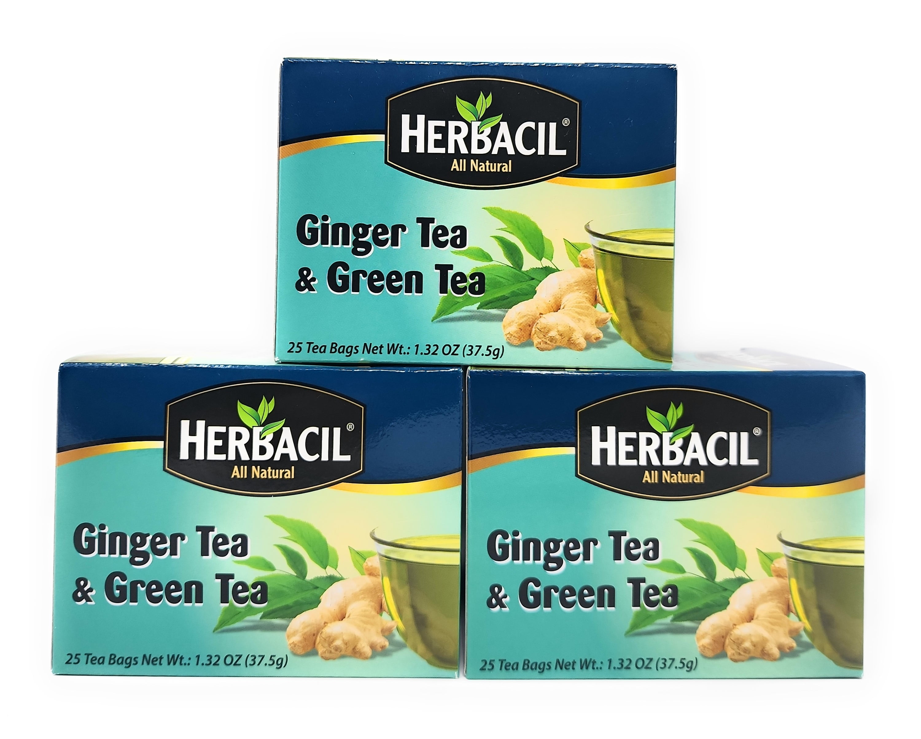 Herbacil | Ginger Tea & Green Tea | 3 Pack - Walmart.com