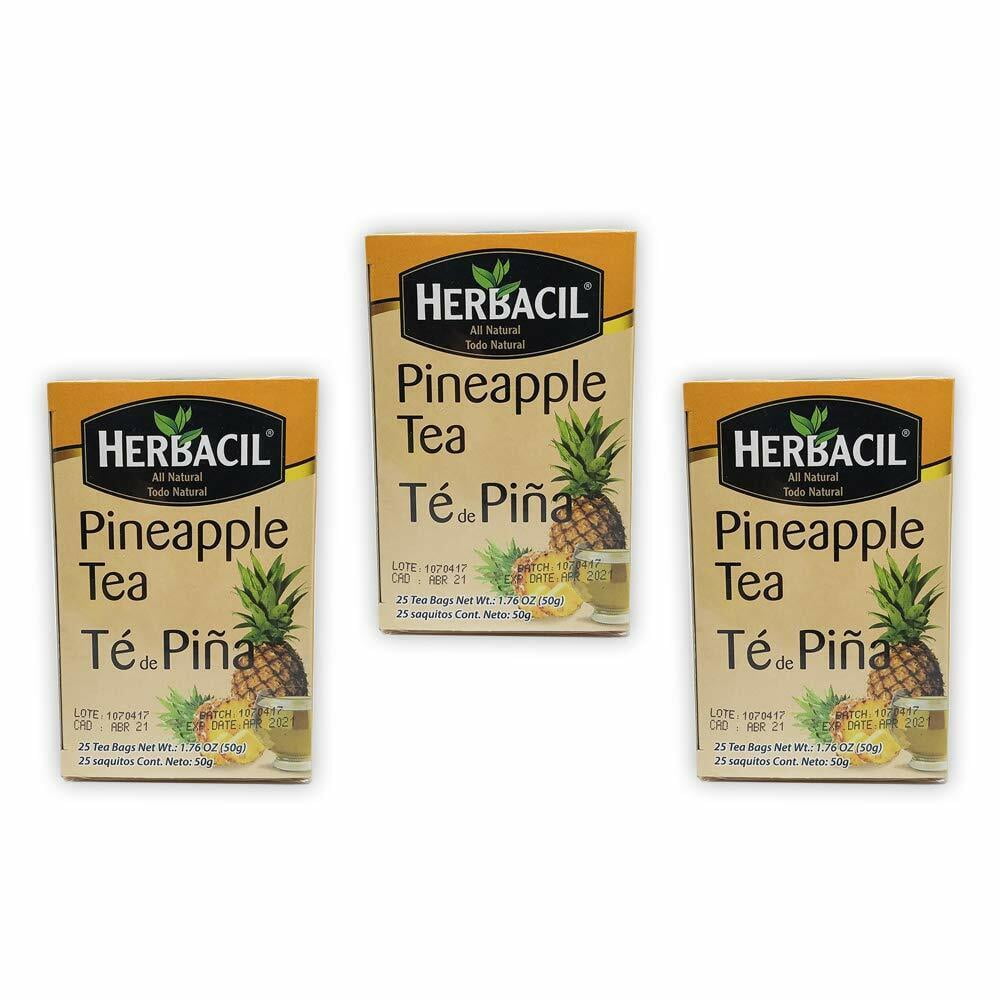 Herbacil Natural Herbal Pineapple Tea. With Vitamin C. 1.76oz. 25Bags ...