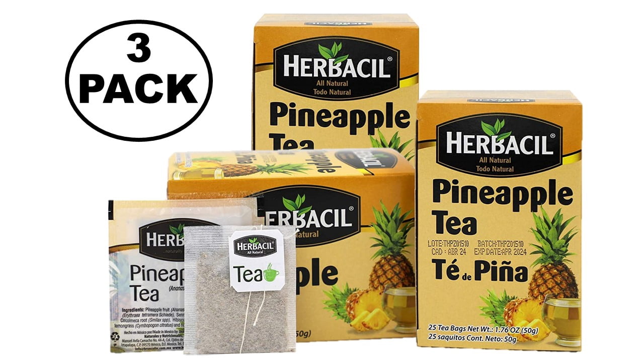 Herbacil Pineapple Tea, Herbal Tea with Dehydrated Pineapple Fruit ...