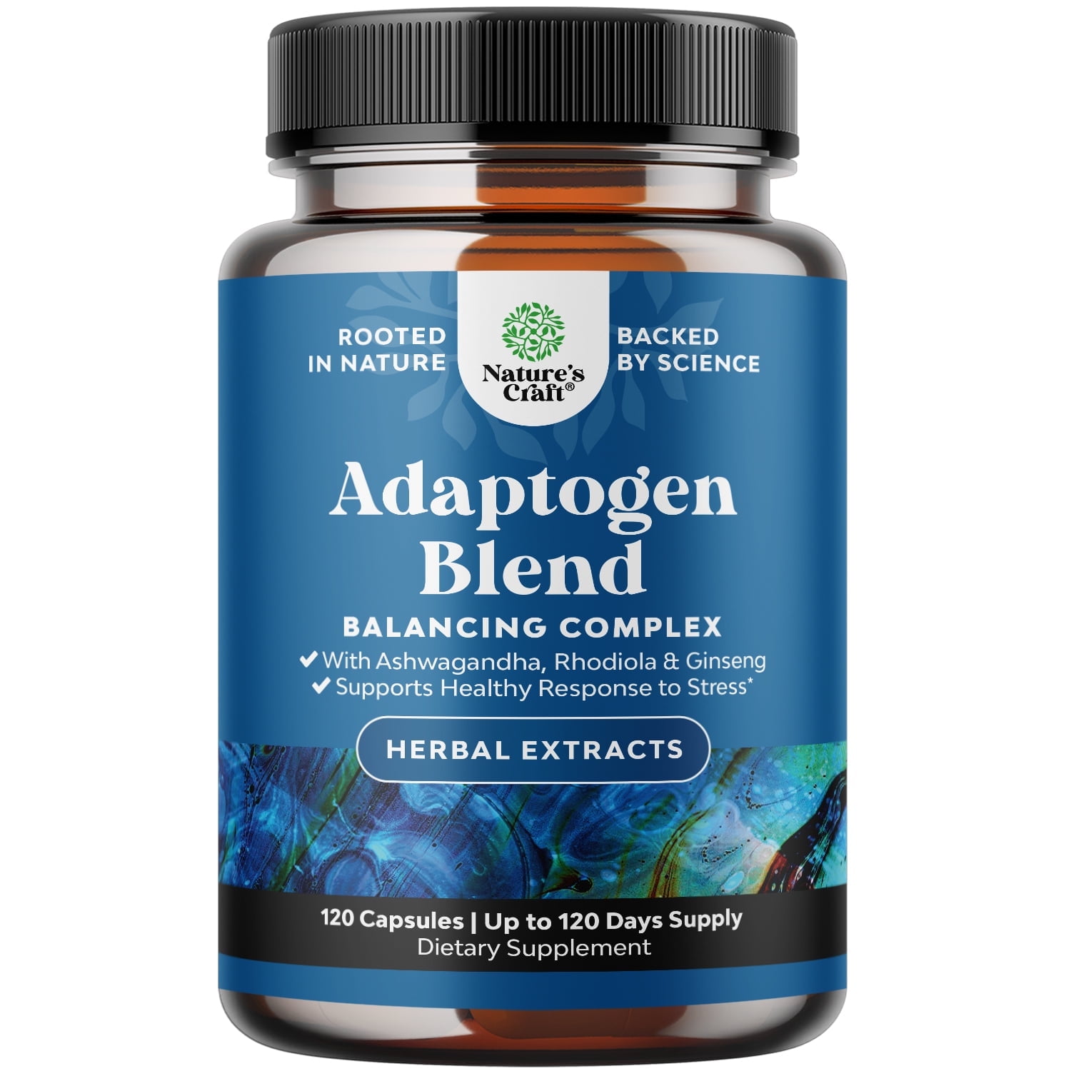 Herbal Adaptogen Mood Support Supplement - Calming Adaptogens Supplement for Stress Adrenal ...