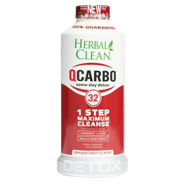 Herbal Clean - QCarbo32 Detox Drink, 1-Step Maximum Cleanse, Dragon ...