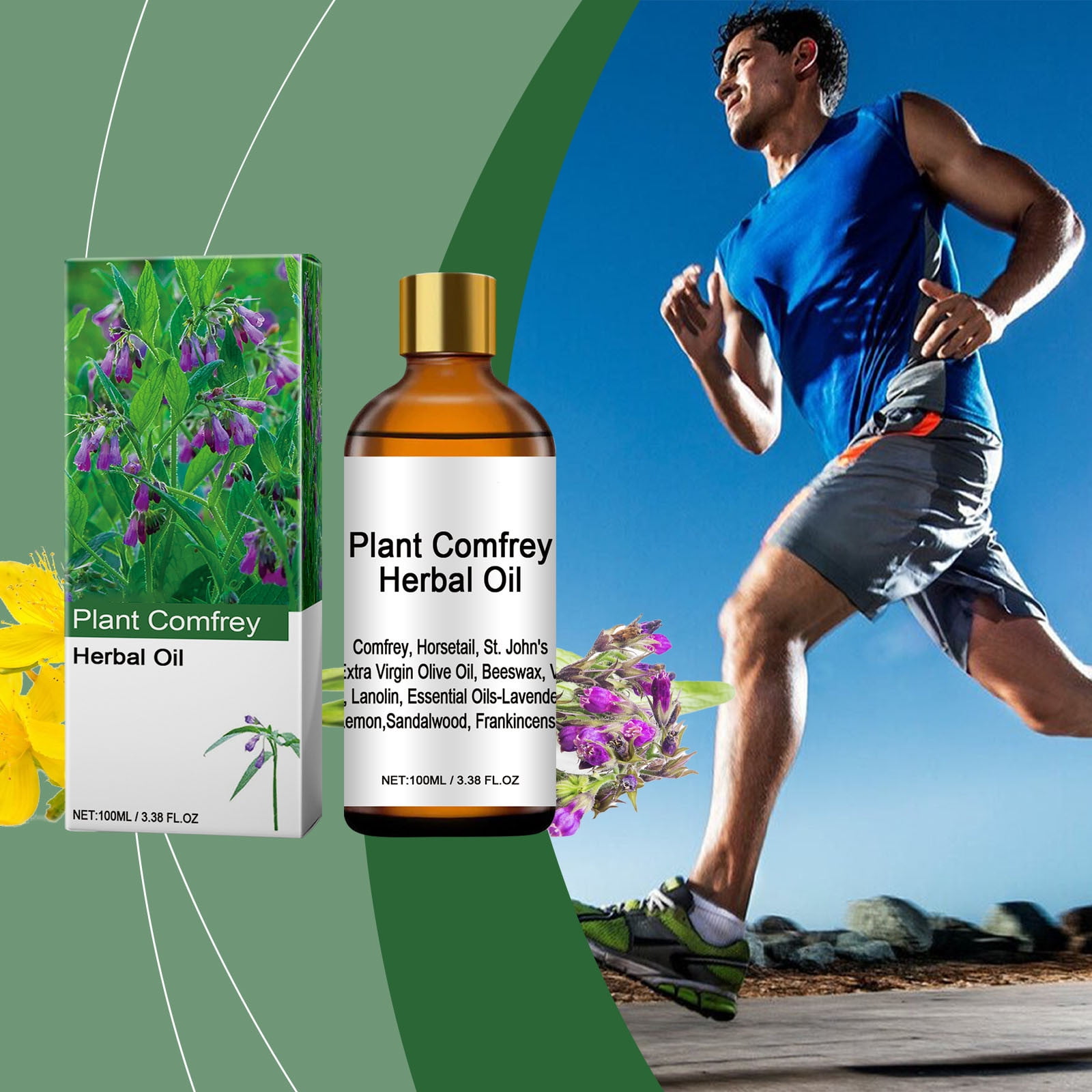 Herbal Comfrey Oil Massage Oil Nourishing Body Oil Soothing Massage ...