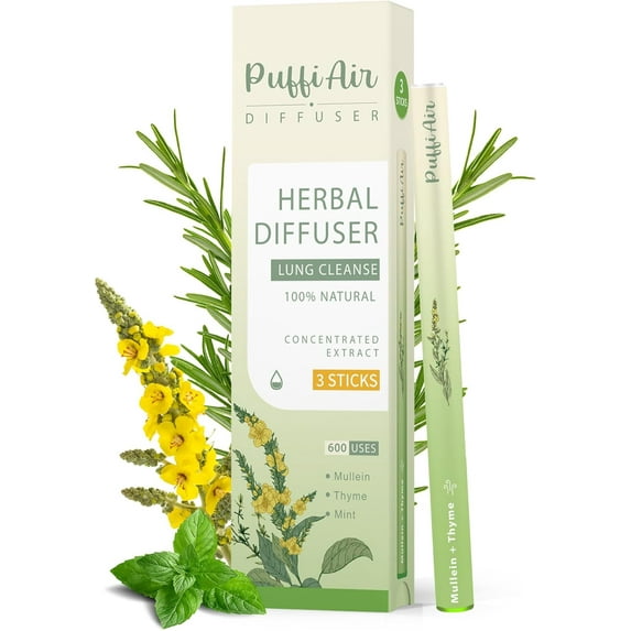 Herbal Diffuser Upgraded with Extracts of Mullein, Thyme and Mint for ...