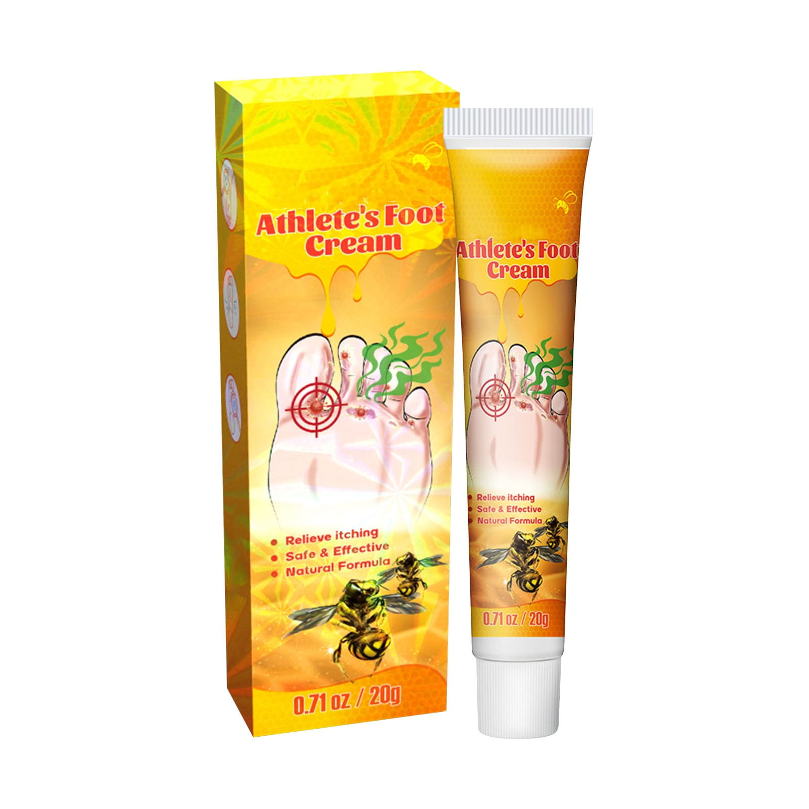 Herbal Foot Care Cream with Odor Control, 20g Plant-Based Formula for ...