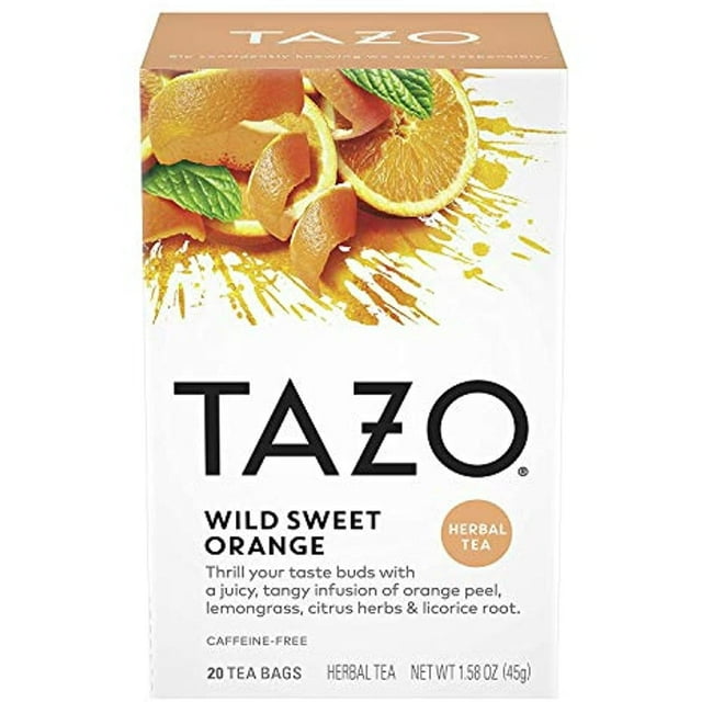 Herbal Infusion Tea Wild Sweet Orange Decaf Tazo Teas 20 Bag