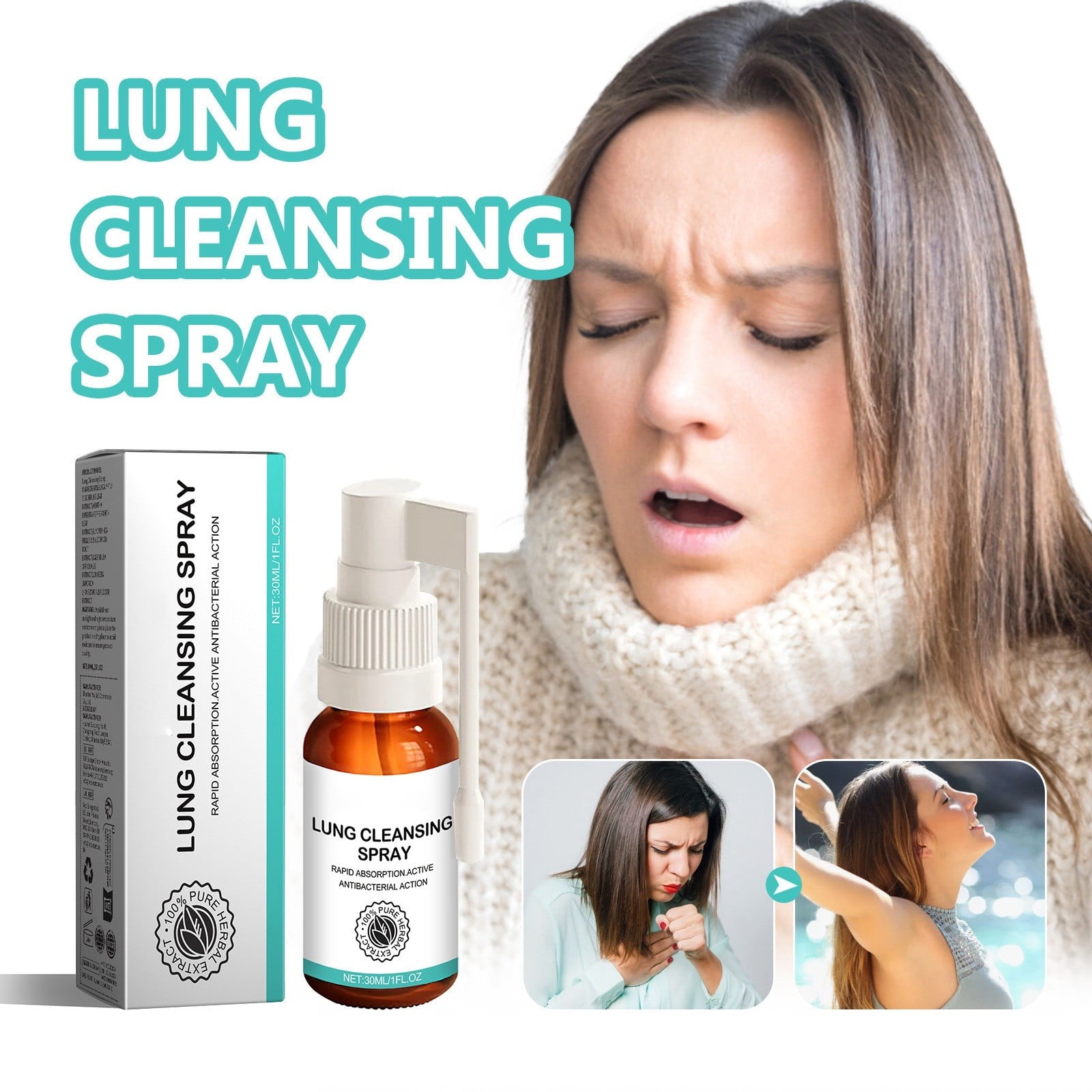 Herbal Lung Cleansing Spraybreathdetox Herbal Spraynatural Herbal