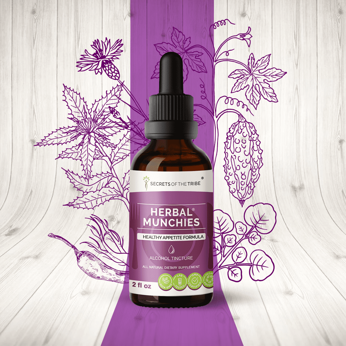 Herbal Munchies Alcohol Extract, Tincture, Watercress, Ancho Pepper ...