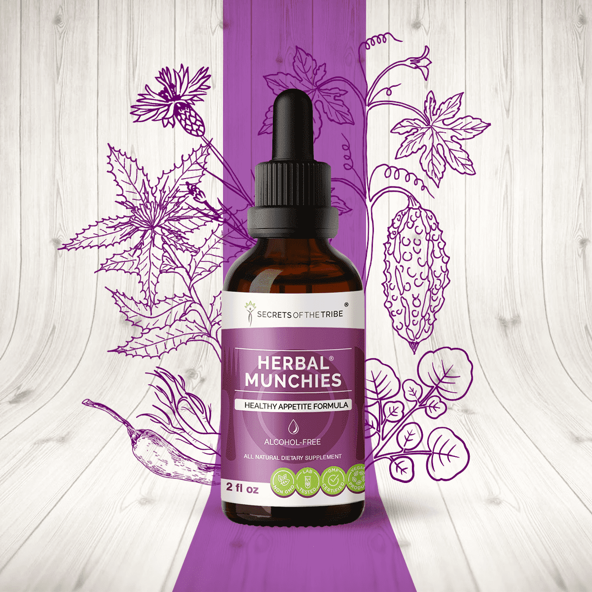 Secrets Of The Tribe Herbal Munchies Blend Tincture Dietary Supplement ...