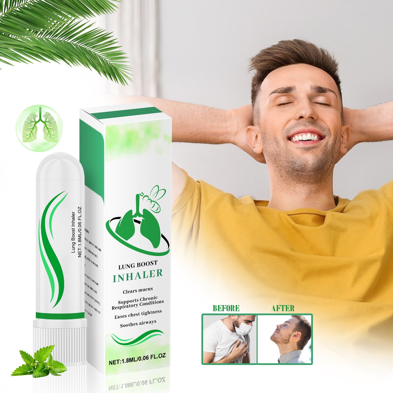 Herbal Nasal Inhalers Nasal Congestion and Sinus Pressure Facilitate Breathing with Nasal ...