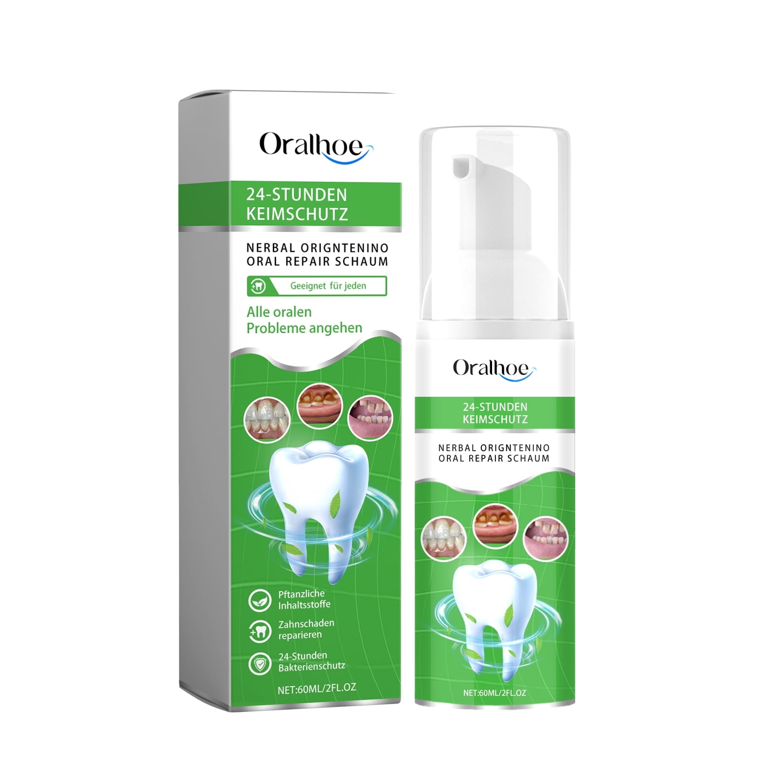 Herbal Oral Repair Foam, Deep Cleaning tartar Stone Fresh Breath ...