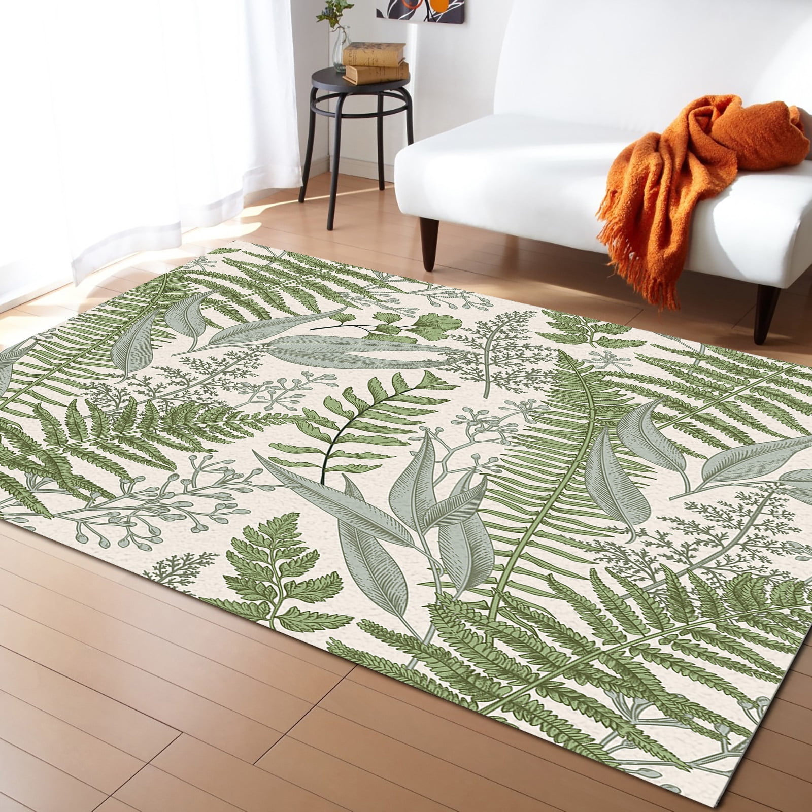 Herbal Plant Floral Texture Living Room Carpet Coffee Table Floor Mat ...