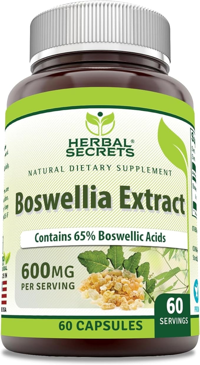 Herbal Secrets Boswellia Serrata Extract (65% Boswellic Acids) 600 mg ...