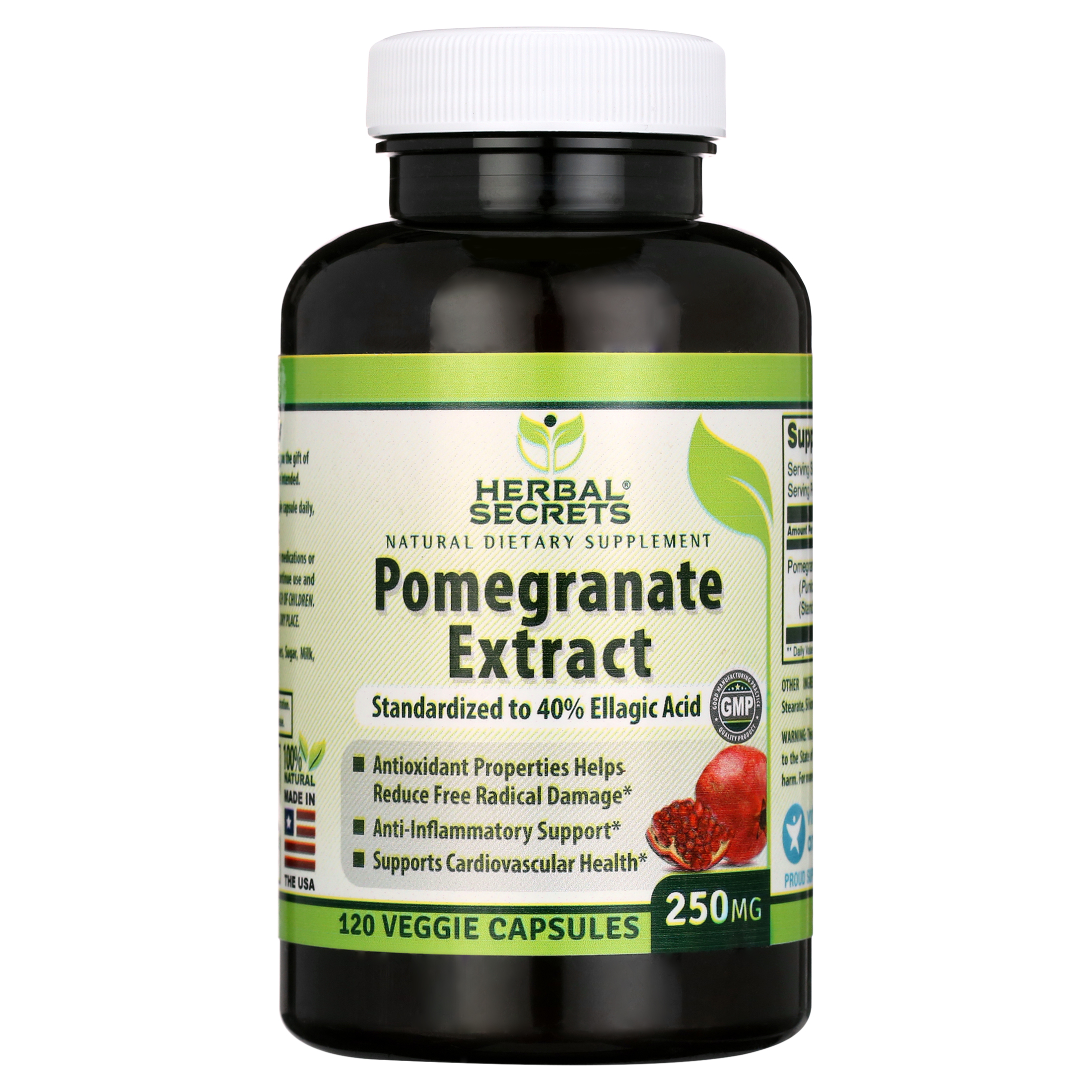 Solaray Pomegranate Extract 200 mg - 60 Capsules - Walmart.com