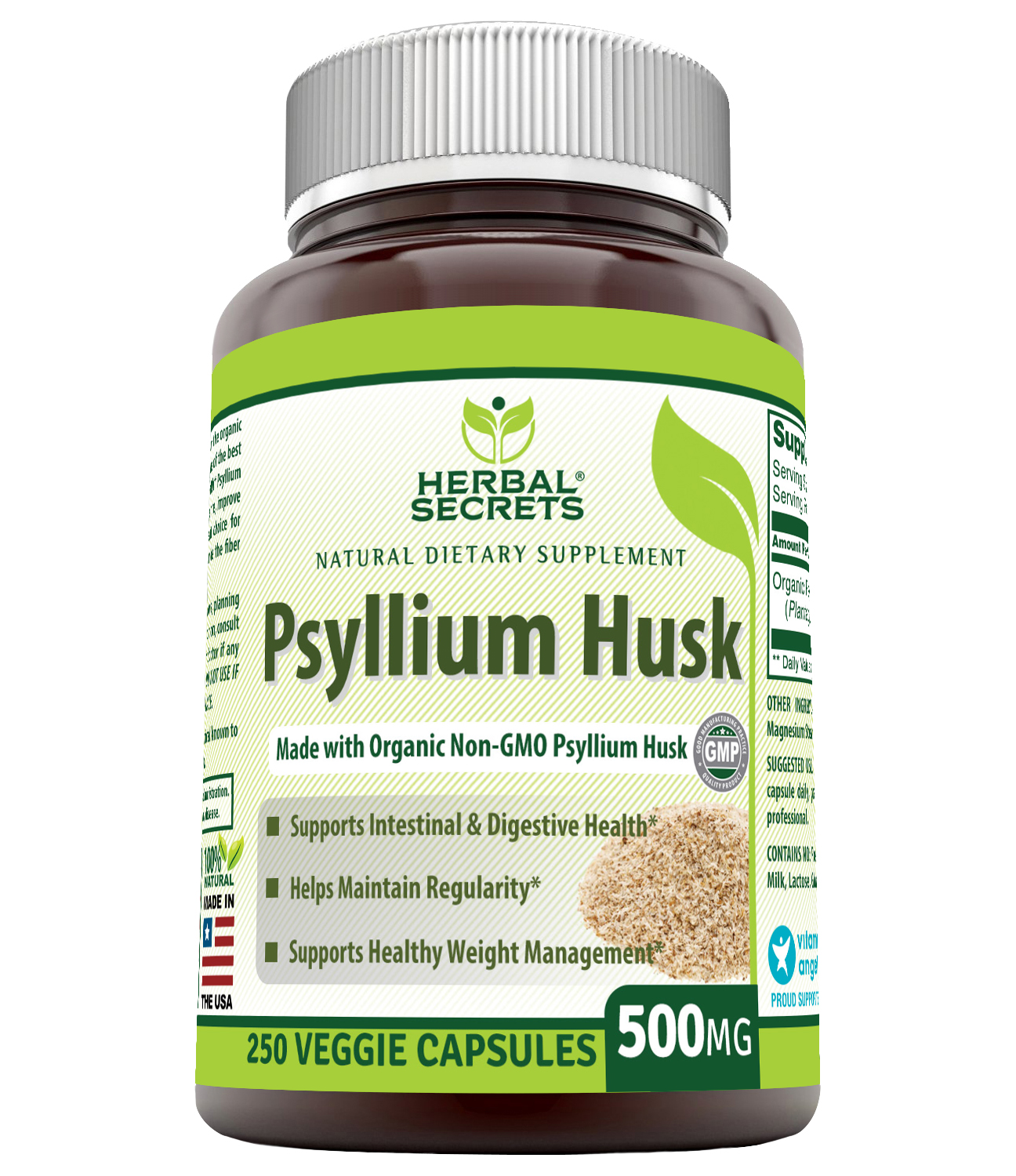 Solgar Psyllium Husks Fiber 500 mg Vegetable Capsules, 200 Ct - Walmart.com