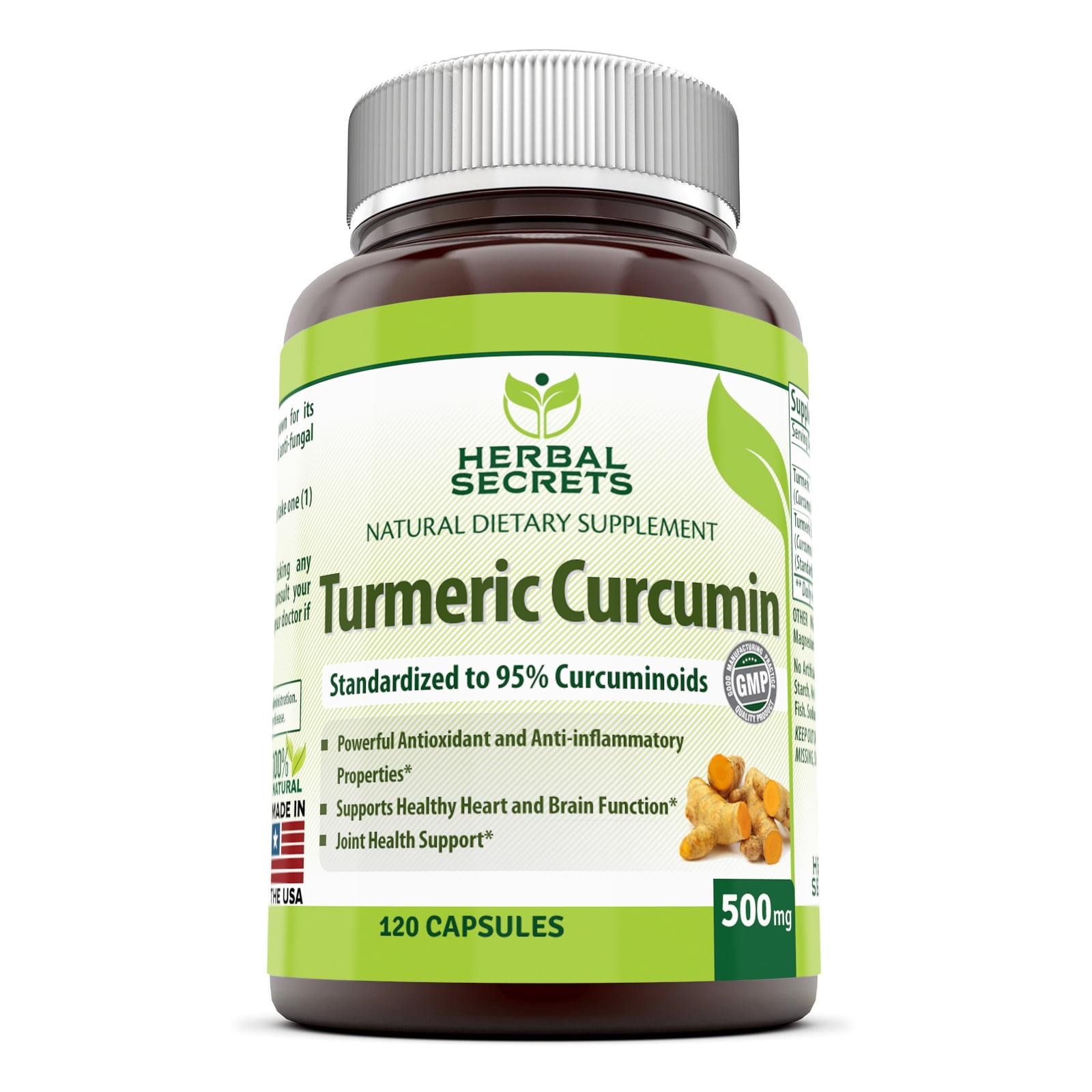 Herbal Secrets Turmeric Curcumin 500 Mg 120 Capsules - Walmart.com