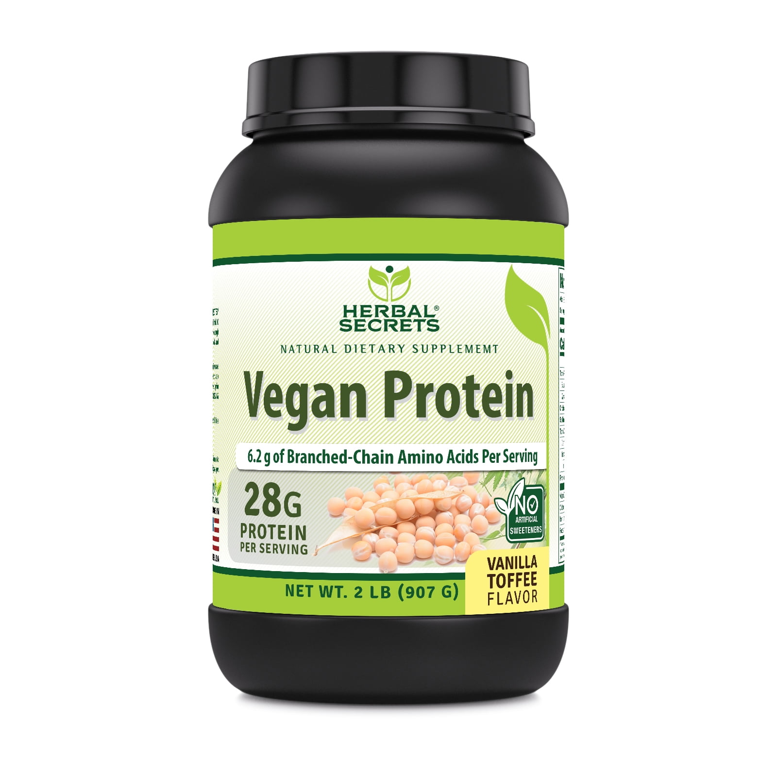 Herbal Secrets Vegan Protein Powder 2 Lbs Supplement - Walmart.com