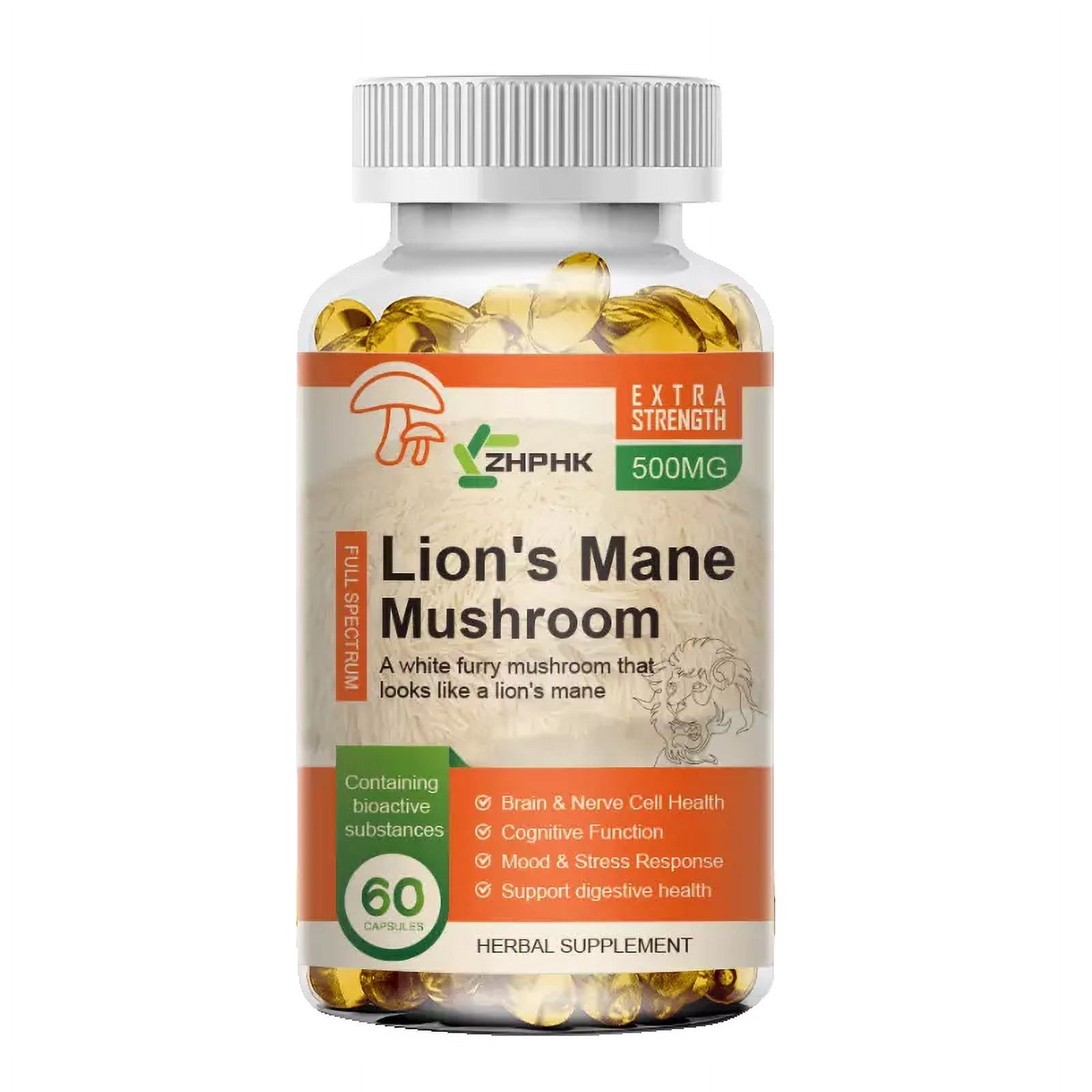 Herbal_Supplement_Lion'S_Mane_Mushroom_500_Mg___60_Capsule___Immune ...