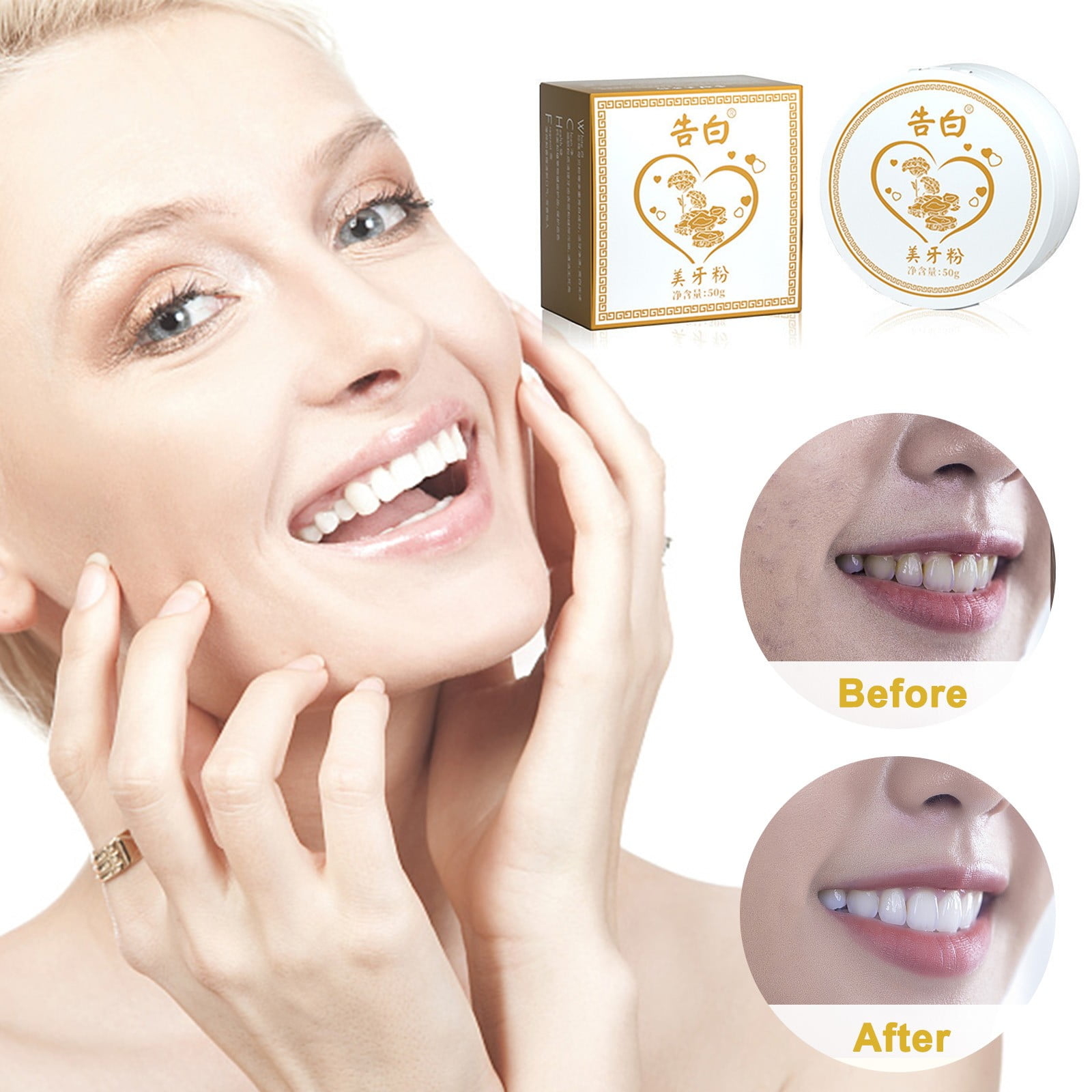 Herbal Whitening Tooth Powder 50g,Brushing Tooth Whitening Powder ...