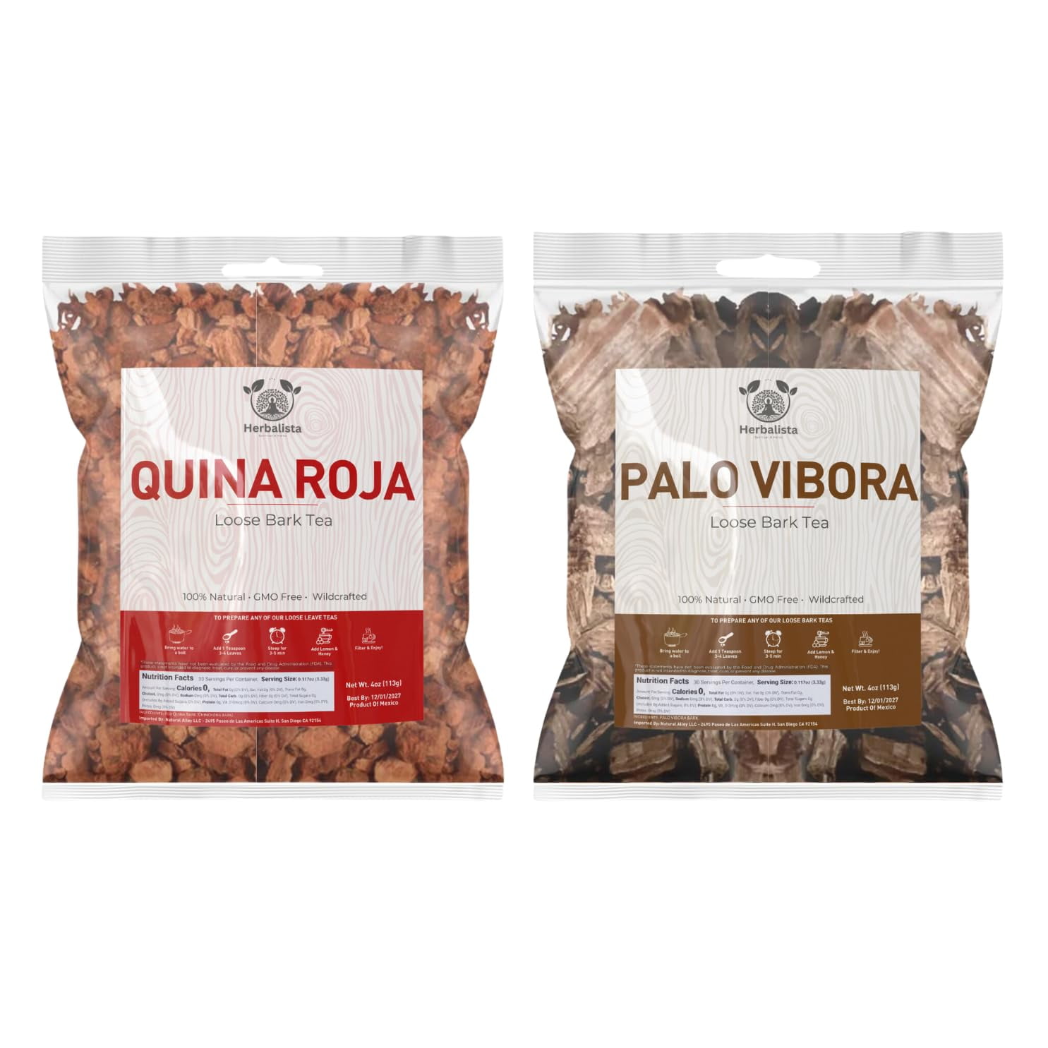 Herbalista - Premium Mexican Wellness Tea 2 Bag Bundle - Palo De Vibora ...