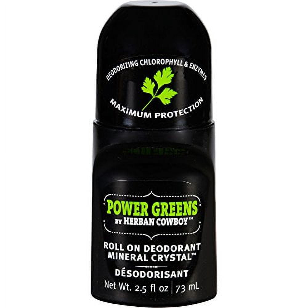 Herban Cowboy Deodorant - Roll On - Power Greens - 2.5 oz - Walmart.com