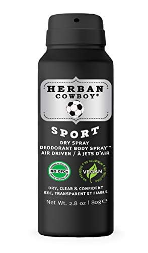 Herban Cowboy Sport Maximum Protection Dry Spray Deodorant Body Spray ...