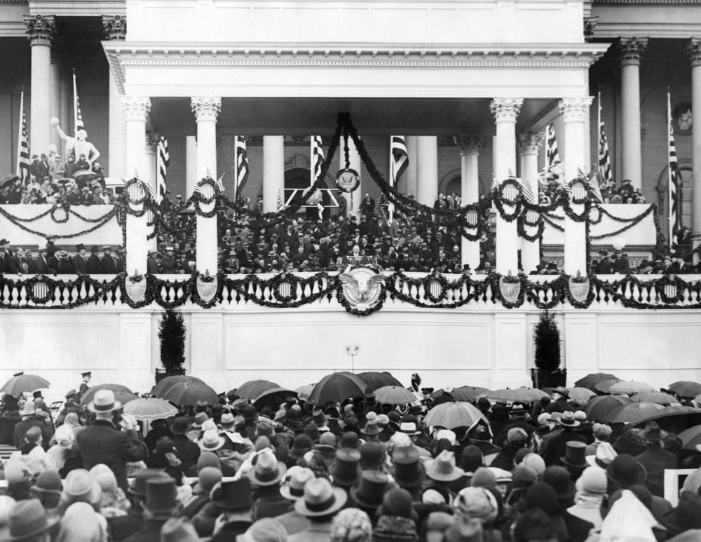 Herbert Hoover Takes Oath Of Office As President In Washington. Oath ...