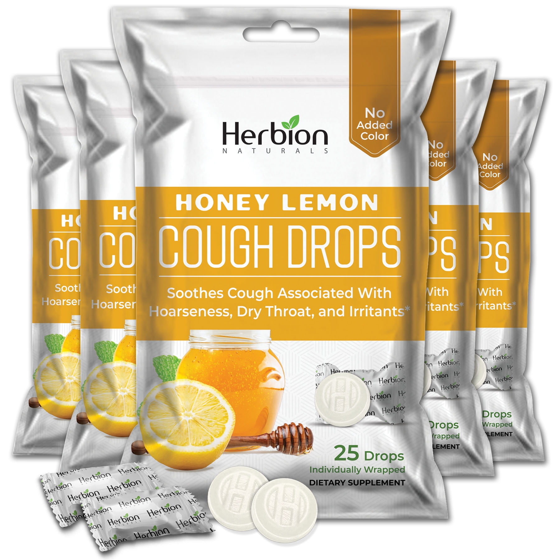 Herbion Naturals Cough Drops with Natural Honey Lemon Flavor, Dietary ...