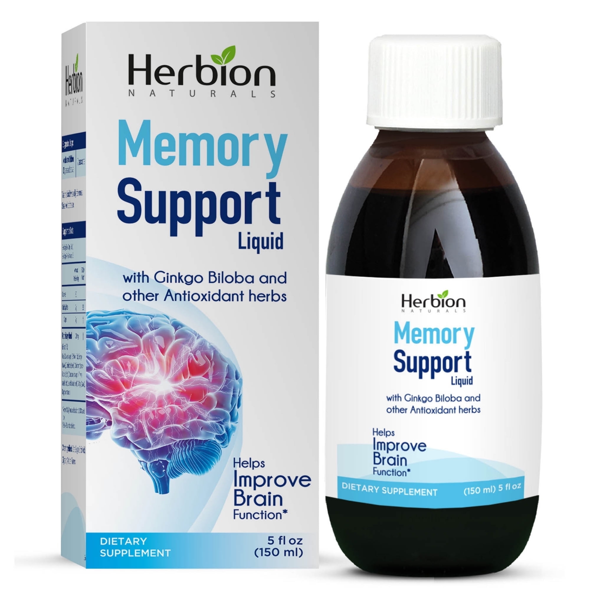 Herbion Naturals Memory Support Liquid, Anxiety Relief, Stress Calming ...