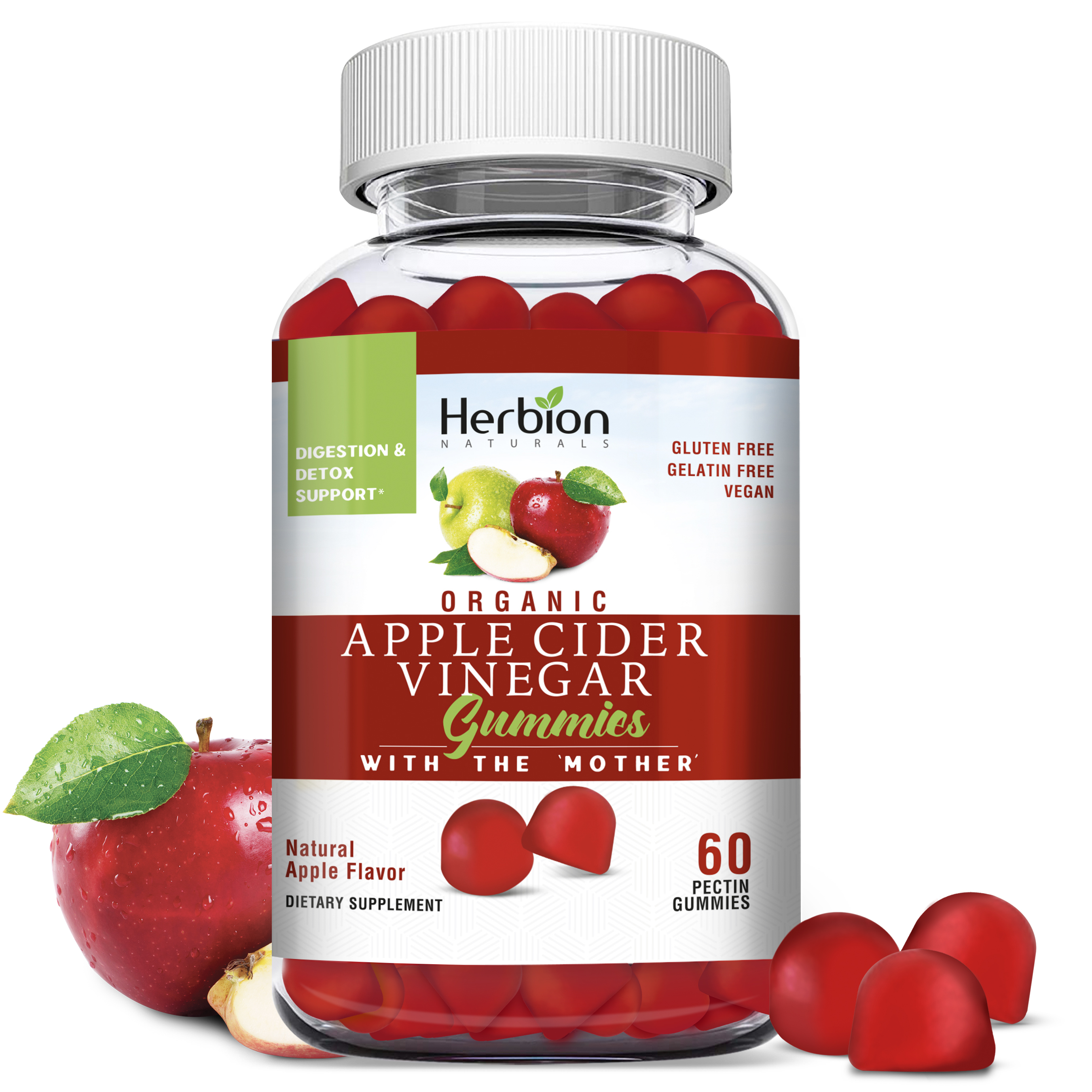 Apple Cider Vinegar Gummies With Mother For Weight Detox And Cleanse