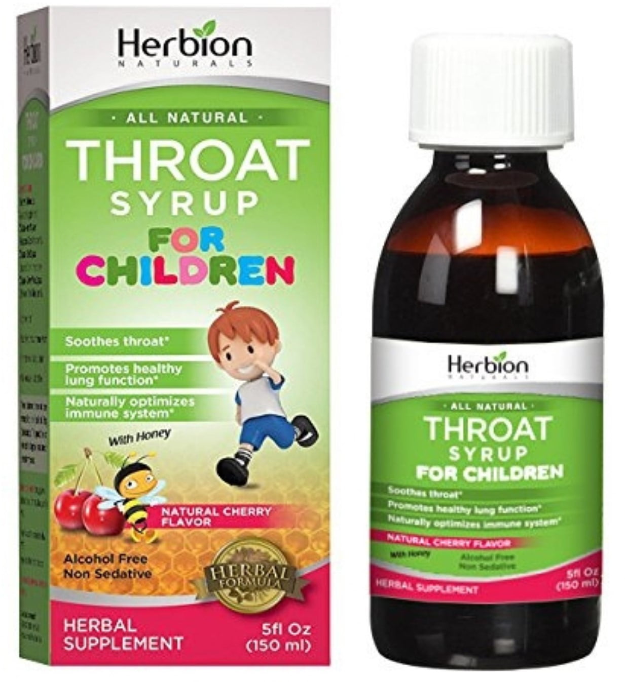 Herbion Naturals Throat Syrup For Children, 5 oz (Pack of 3) - Walmart.com