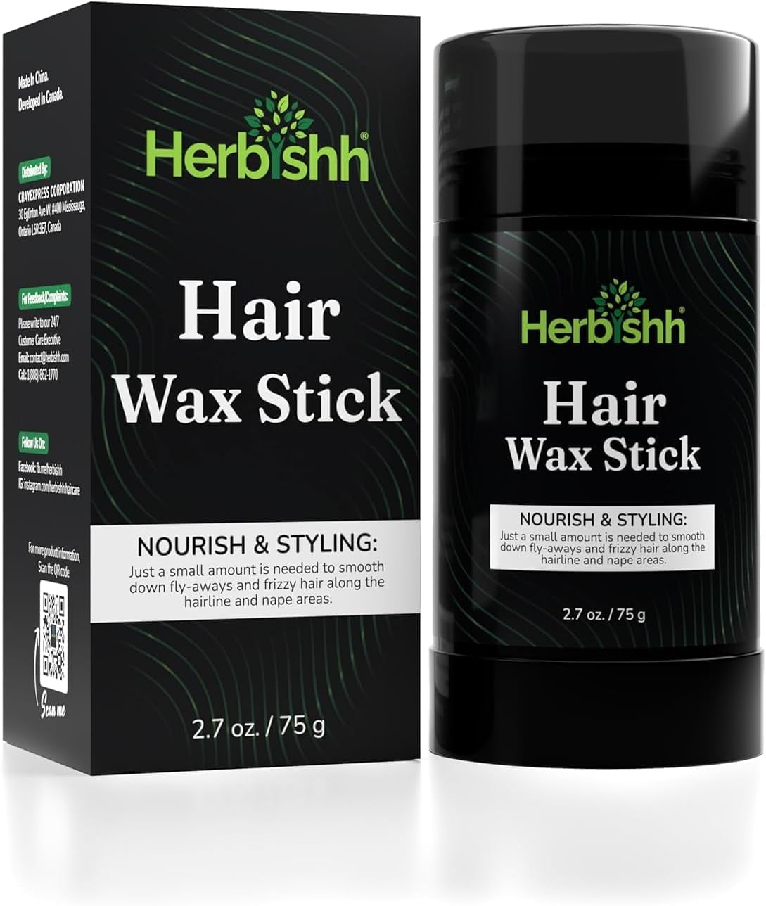 Herbishh Hair Wax Stick For Women & Men - Nourish & Styling Slick Wax ...