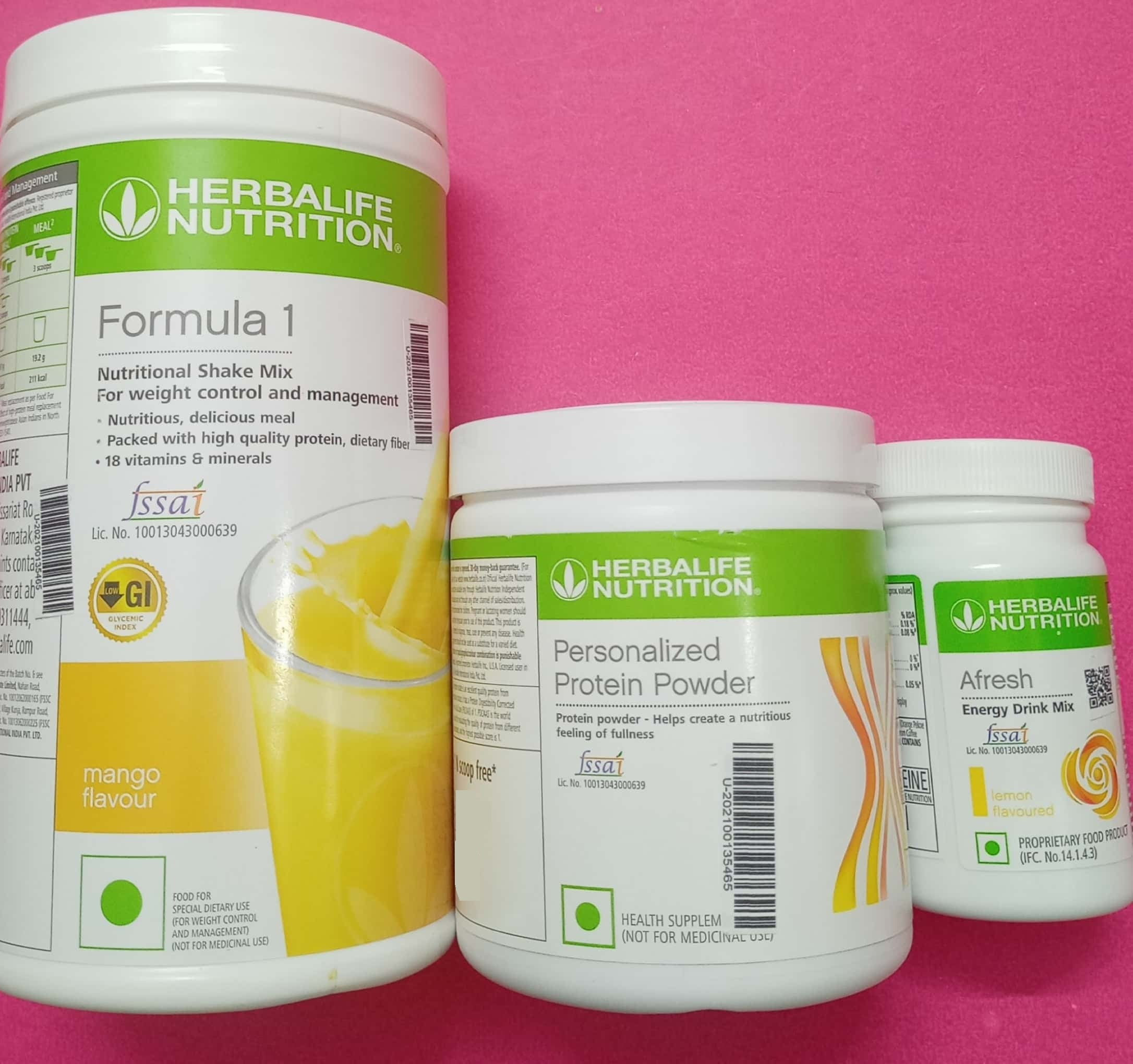 Herblife Nutrition Shake Mix Mango With Protein Powder 200G And Afresh ...