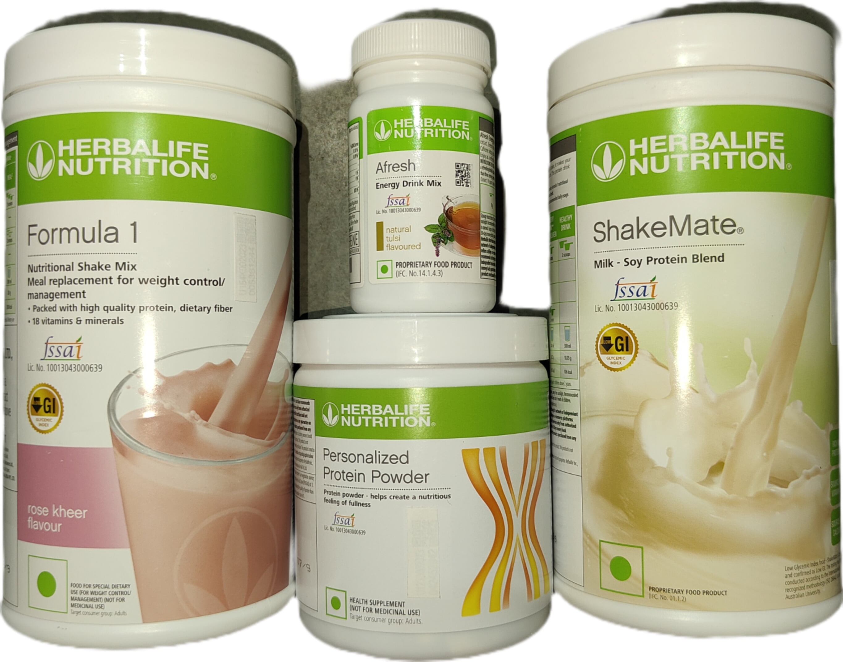 Herblife Nutrition Shake Mix Rose kheer With Protein Powder 200G And Shake Mate & Afresh ...