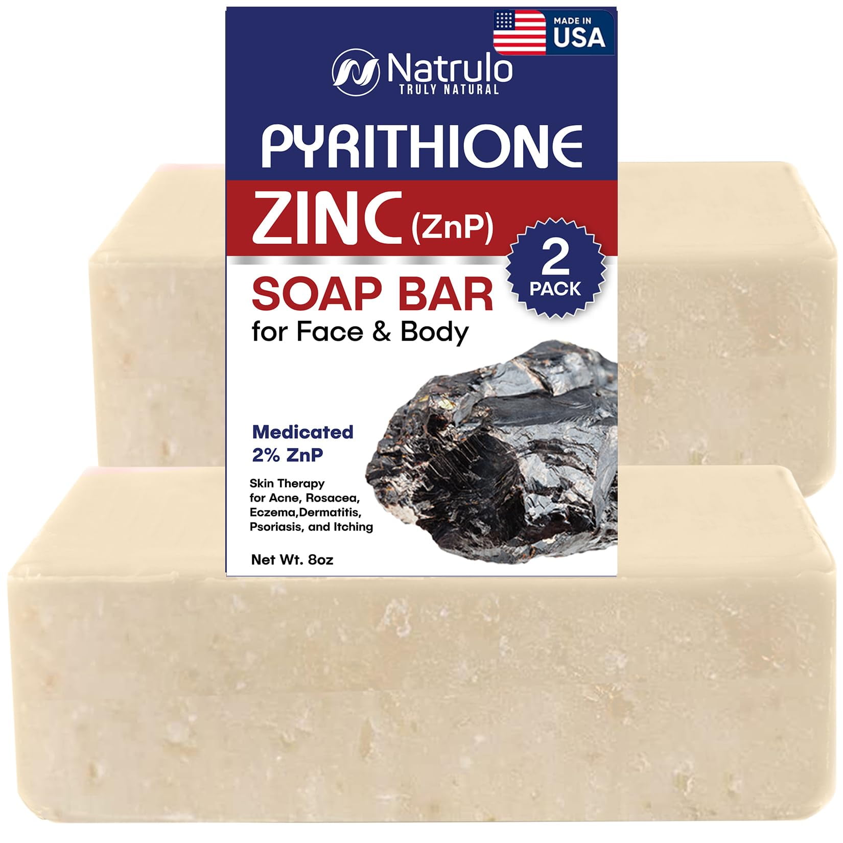Herblov Pyrithione Zinc Soap TGF4 Bar for Face & Body, Cleanser for ...