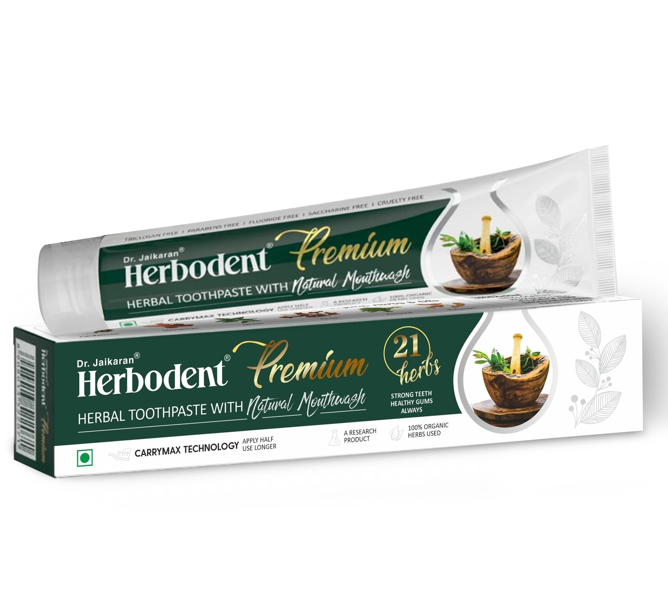 Herbodent® Premium Toothpaste - 21 Herbs for Strong Teeth & Healthy ...