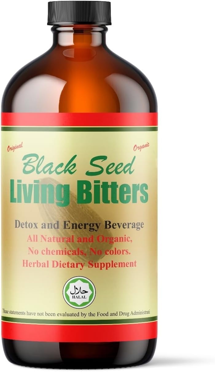 Herboganic Black Seed Living Bitter 16oz Pack of 1 - With Natural Blend ...