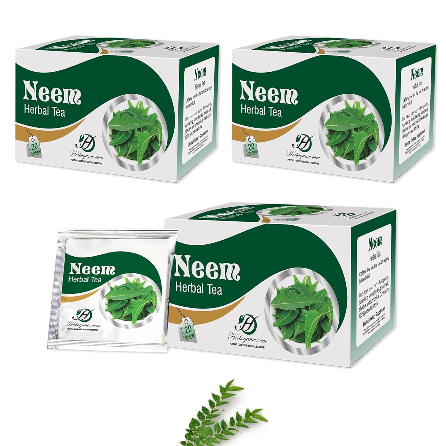 Herboganic Neem Herbal Tea – 60 Tea Bags Supports Digestion, Immunity ...
