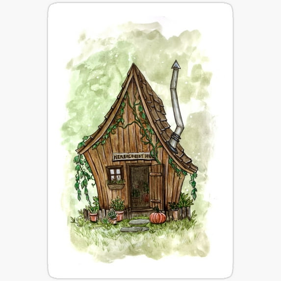 Herbologist Hut Sticker Phone Decal Water Bottle Stickers Car Decals ...