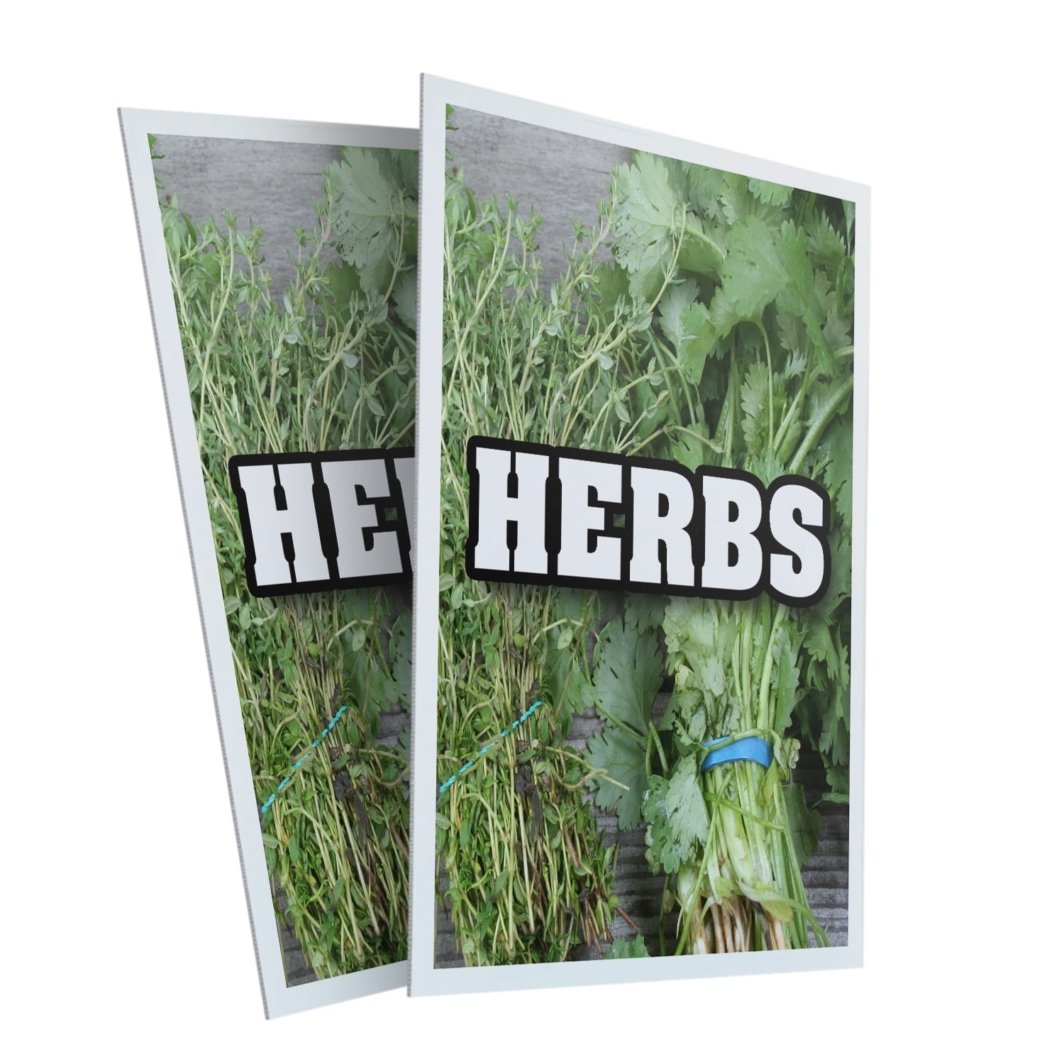 Herbs (2-PACK) 24" x 36" Plastic Signs | Sign Insert 4mm Corrugated ...