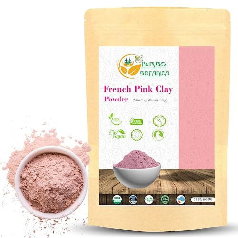 Herbs Botanica French Pink Clay/Rose Clay Powder Montmorillonite Kaolin ...