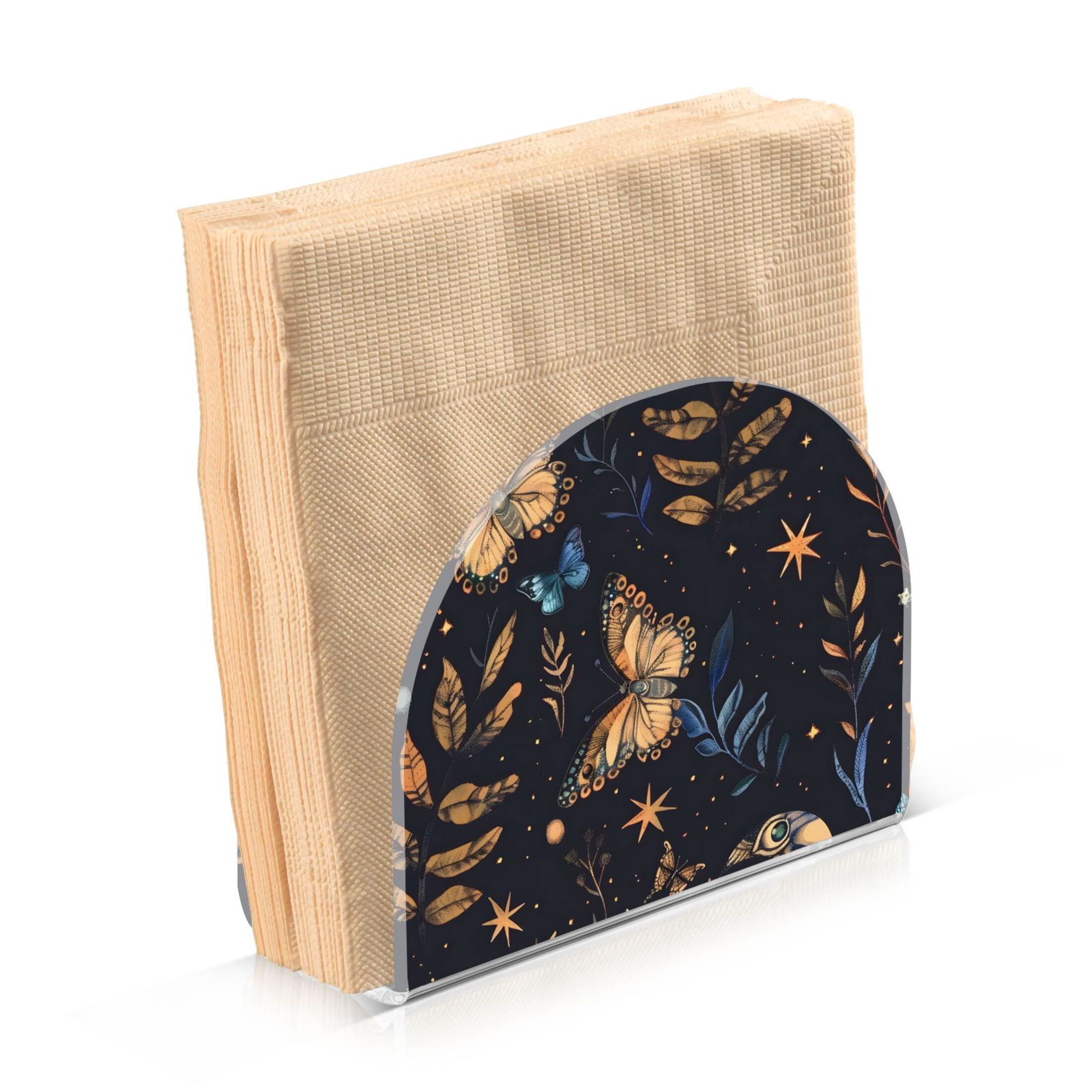Herbs Butterfly Star Napkin Holder for Table Acrylic Clear Tissue ...