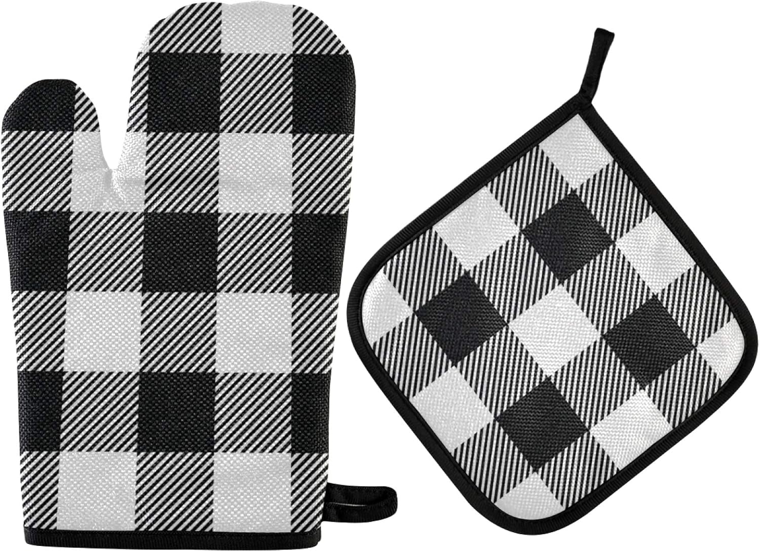 Herbs Spices Oven Mitts and Pot Holders Sets Kitchen Glove Holder Heat ...