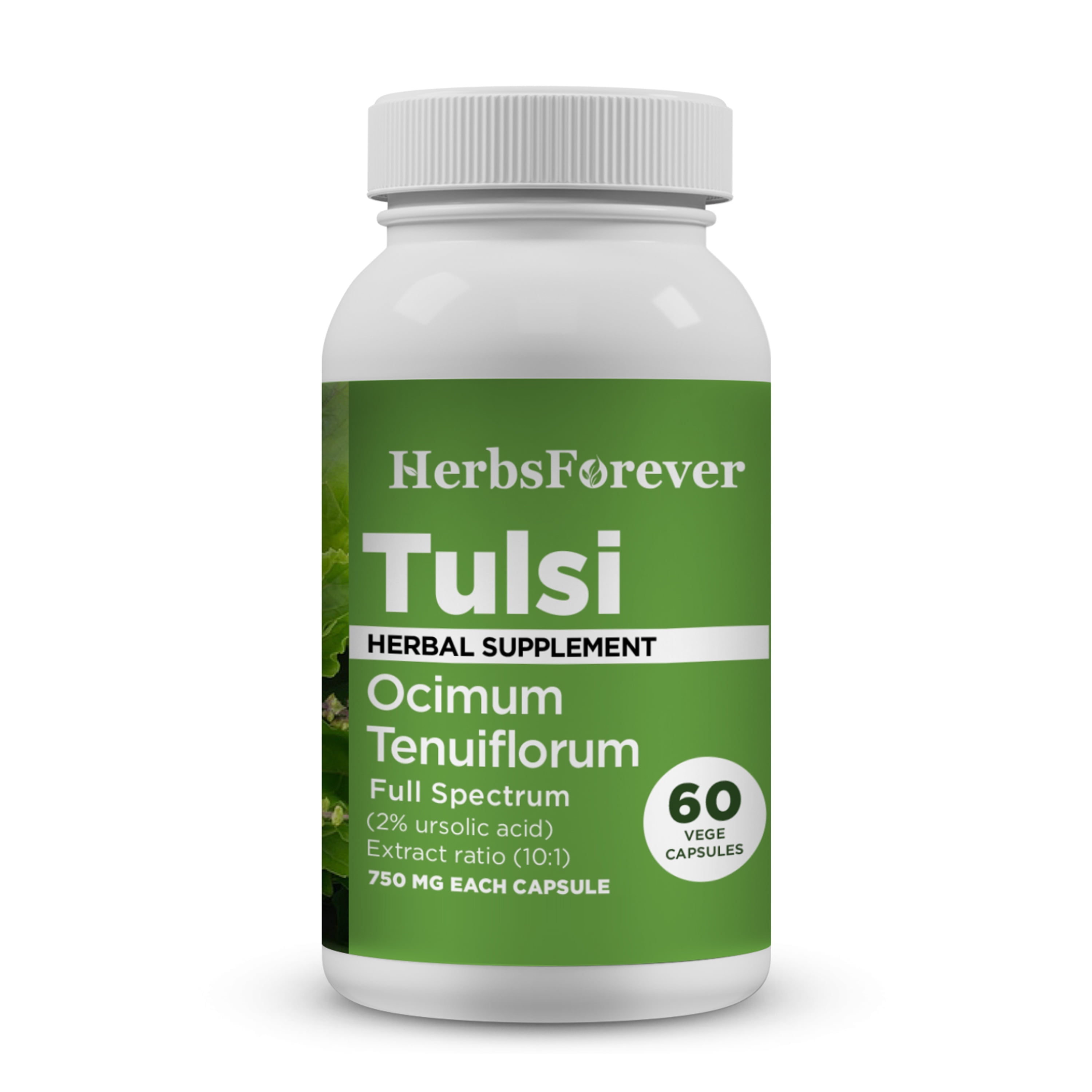 HerbsForever Tulsi Capsules – Holy Basil – Ocimum Sanctum – Calming ...