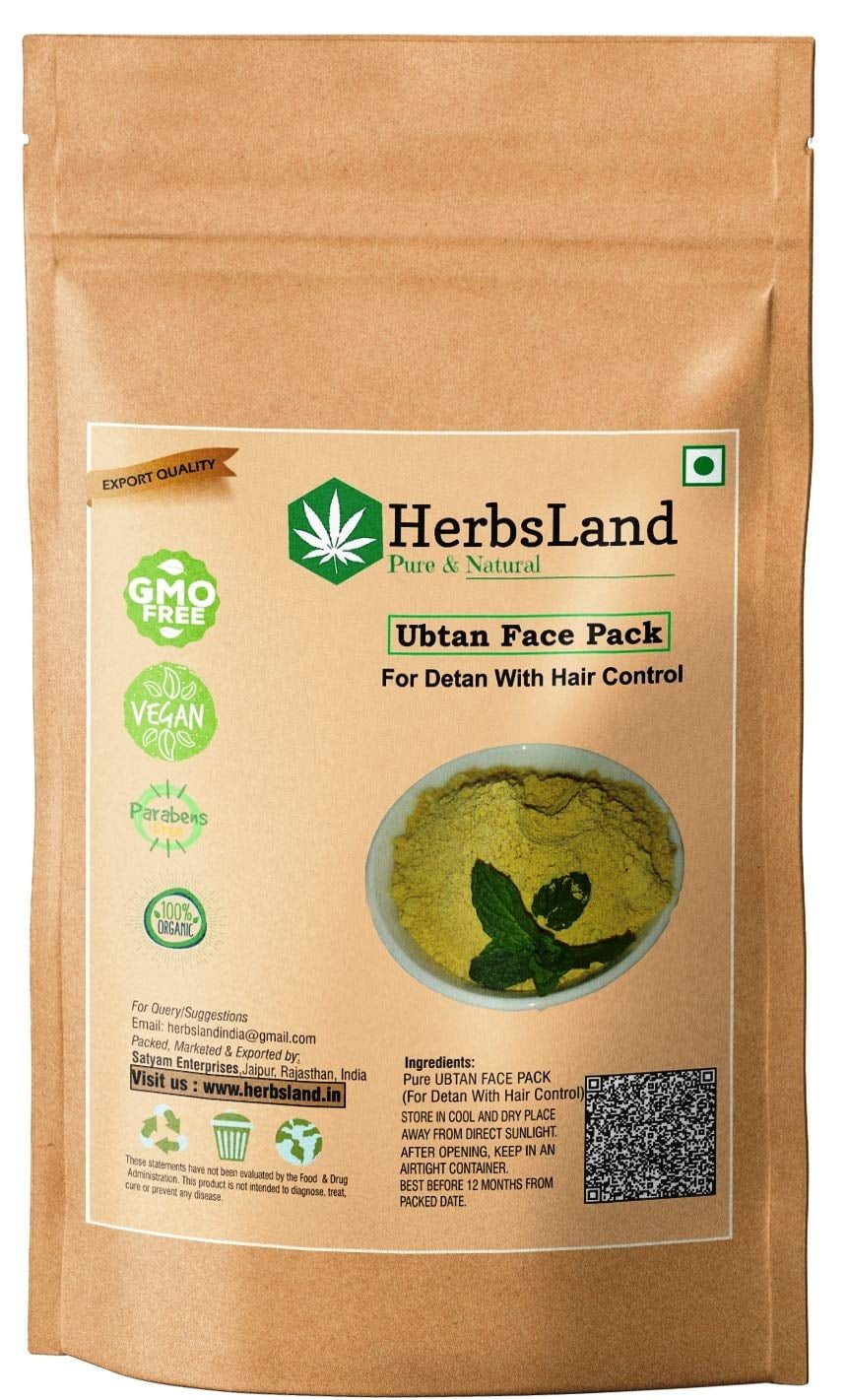 HerbsLand Natural Ubtan Powder Face Pack Mask with Orange, Lemon Peel ...
