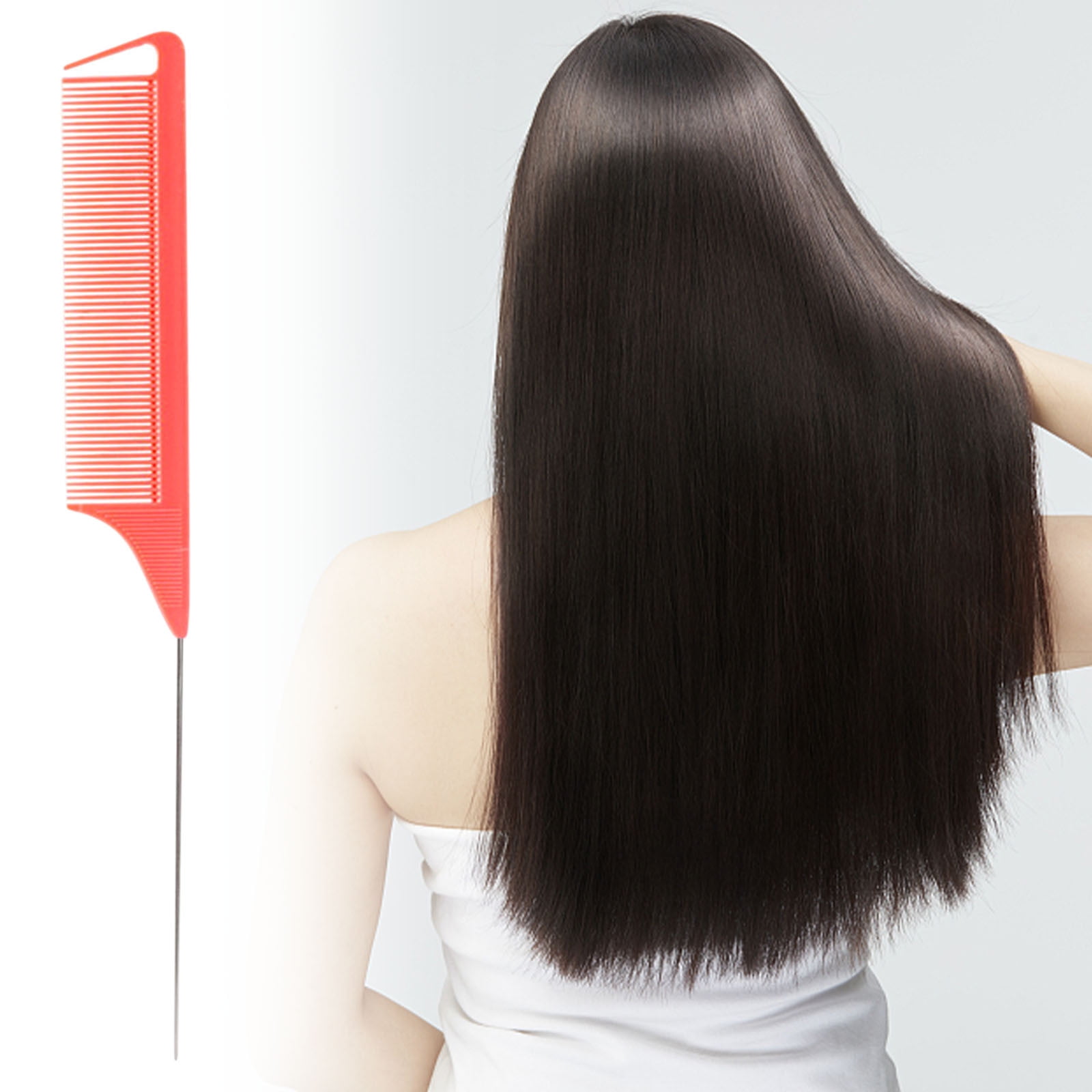 Herbzj Rat Tail Comb,Parting Comb, Metal Long Steel Pin Rat Tail Combs ...