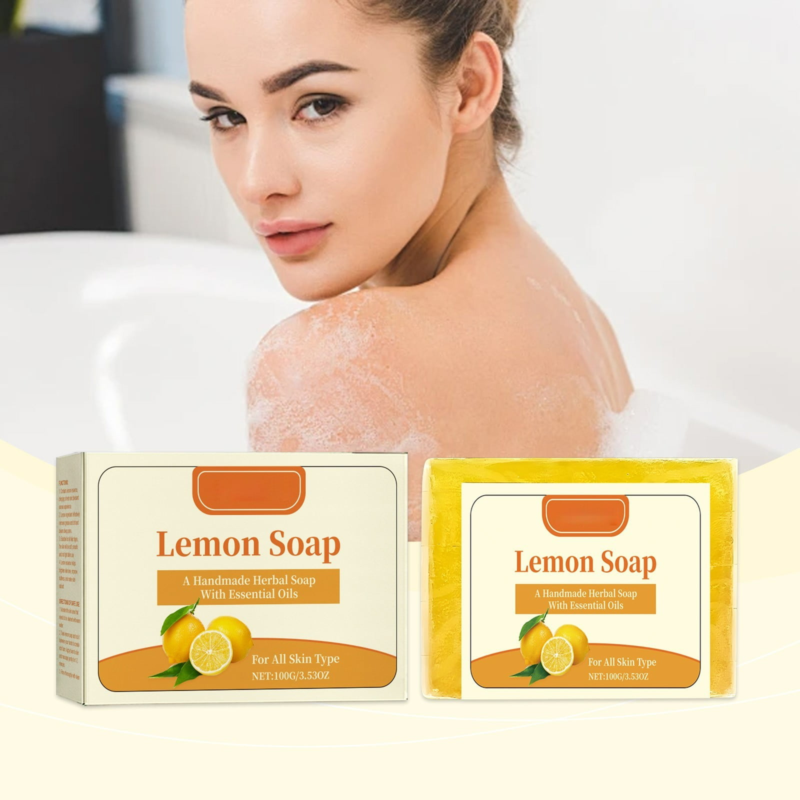 Herbzj Turmeric Lemon Soap ,Organic Turmeric Soap Bars Face Facial ...