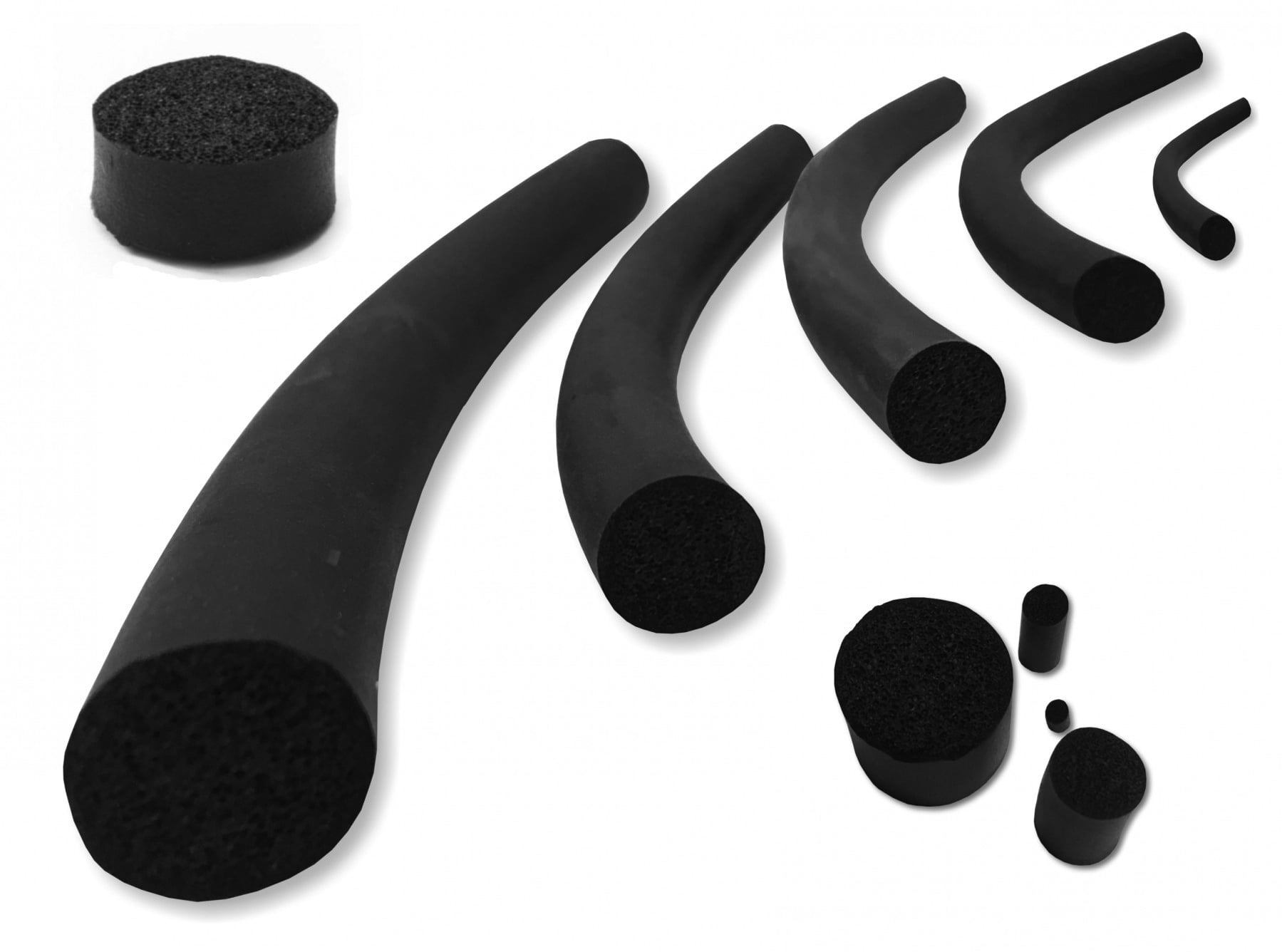 Herco 834 Closed-Cell Expanded Neoprene Rubber Sponge Cord - Round - 7/ ...