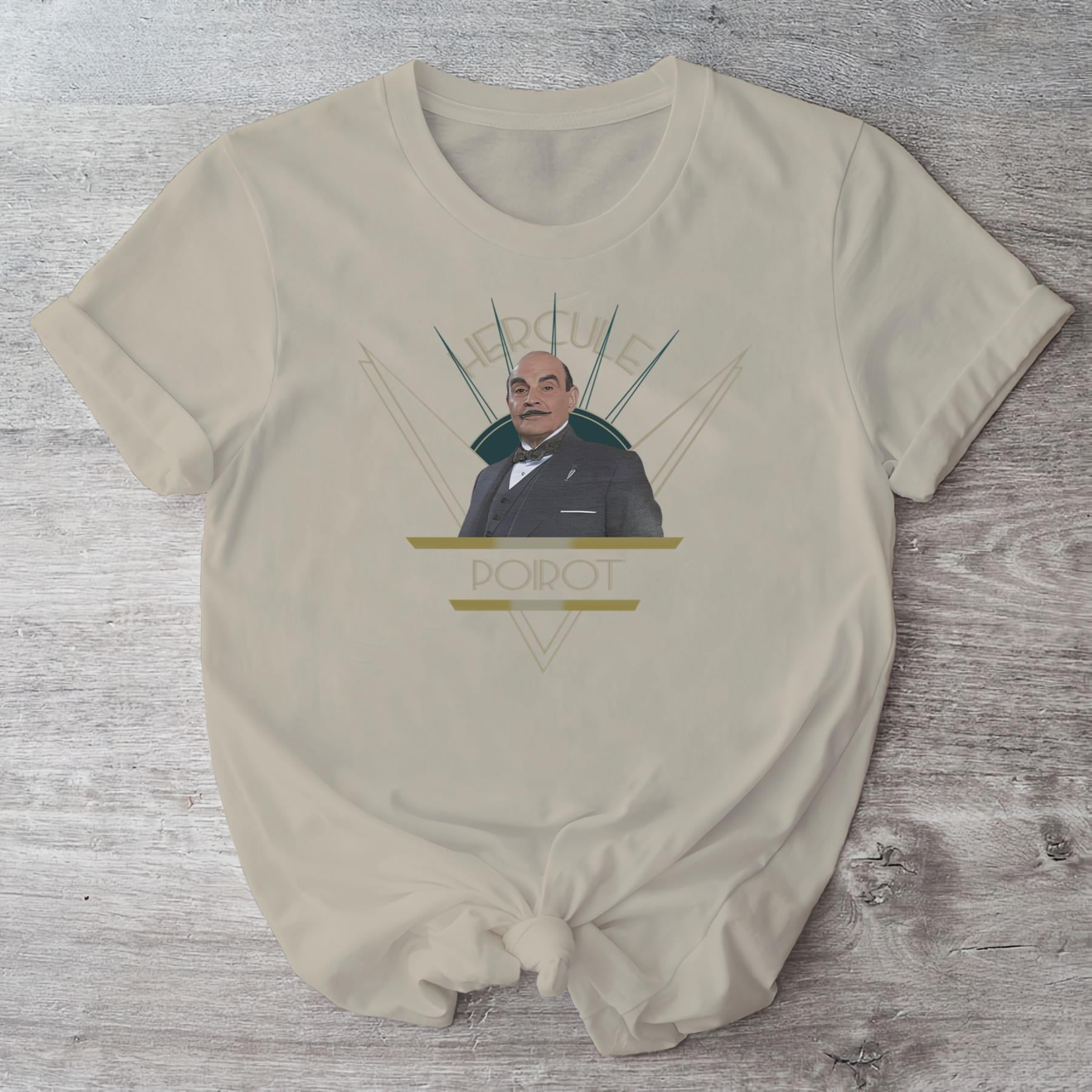 Hercule Poirot Art Deco Inspired Unisex T-Shirt, The Belgian Detective ...