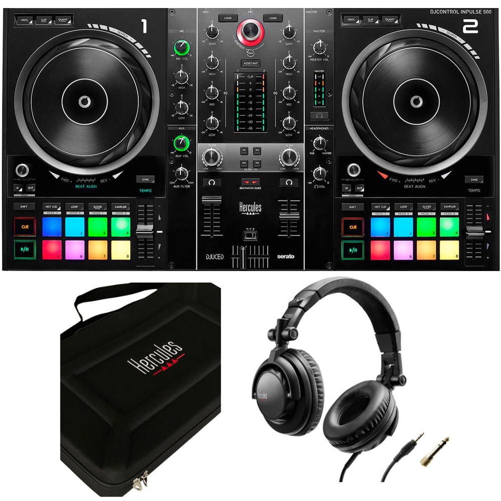 Hercules DJControl Inpulse 500 DJ Software Controller Bundle with ...
