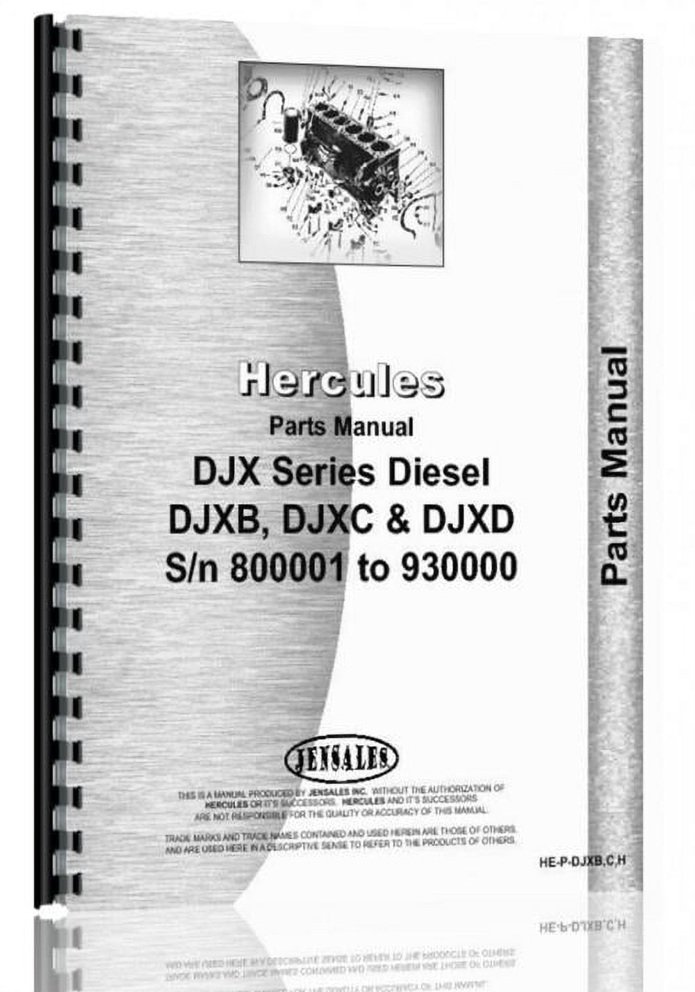 Hercules Engines DJXB Engine Parts Manual - Walmart.com